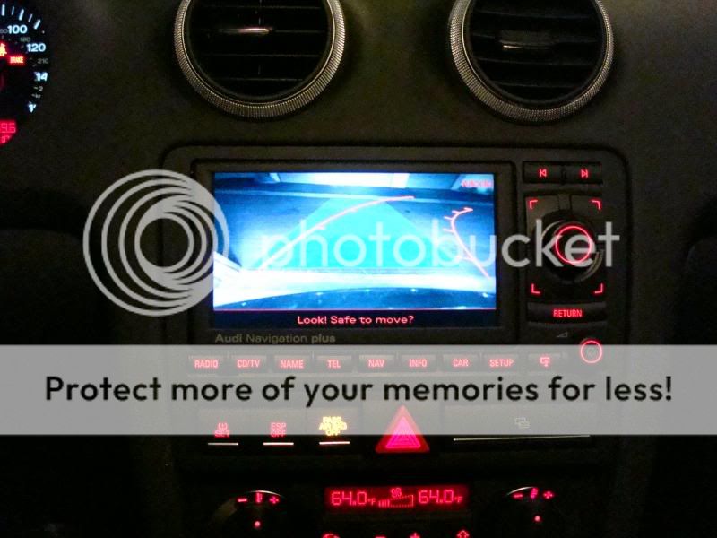 OEM back-up reverse camera with trajectory lines on RNS-E retrofit | VW ...